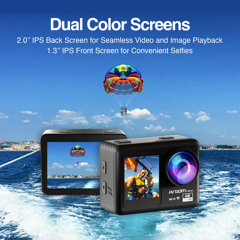 Epic 85 4K UHD Action Camera - Dual Screens, Remote Control - www ...
