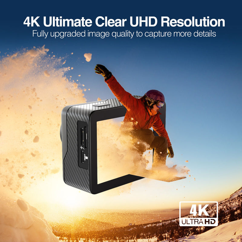 Epic 85 4K UHD Action Camera - Dual Screens, Remote Control - www ...