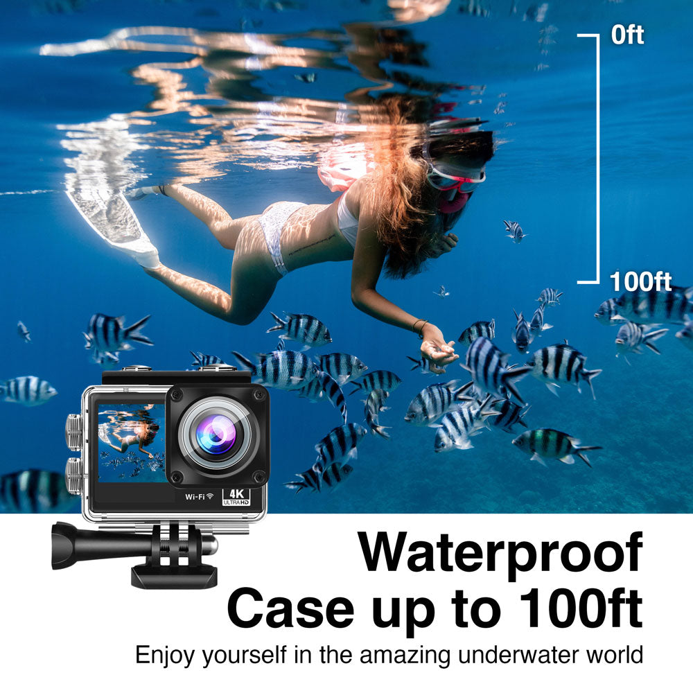 Epic 85 4K UHD Action Camera - Dual Screens, Remote Control - www ...