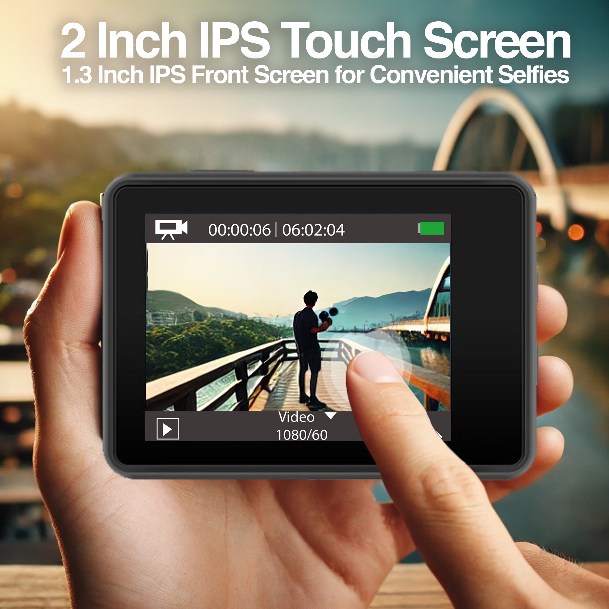 Epic 88 4K/60FPS UHD Action Camera - Touchscreen, 6-Axis EIS, Dual Scr ...