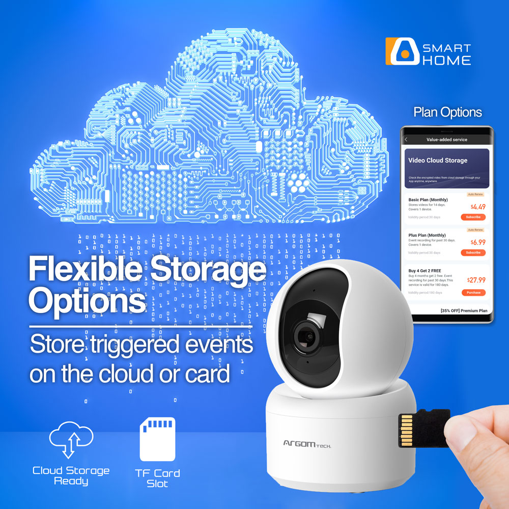 Convoy 40 Smart Wi-Fi Full Motion Indoor 2K QHD Camera - www.argomtech.com
