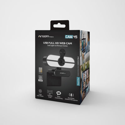 Web Cam Full HD 1080P with Microphone & LED CAM45 - www.argomtech.com