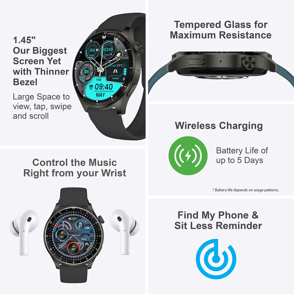 Smart Watch Argom Skeiwatch C61 Black ARG-WT-6061BK - TICOTEK.COM