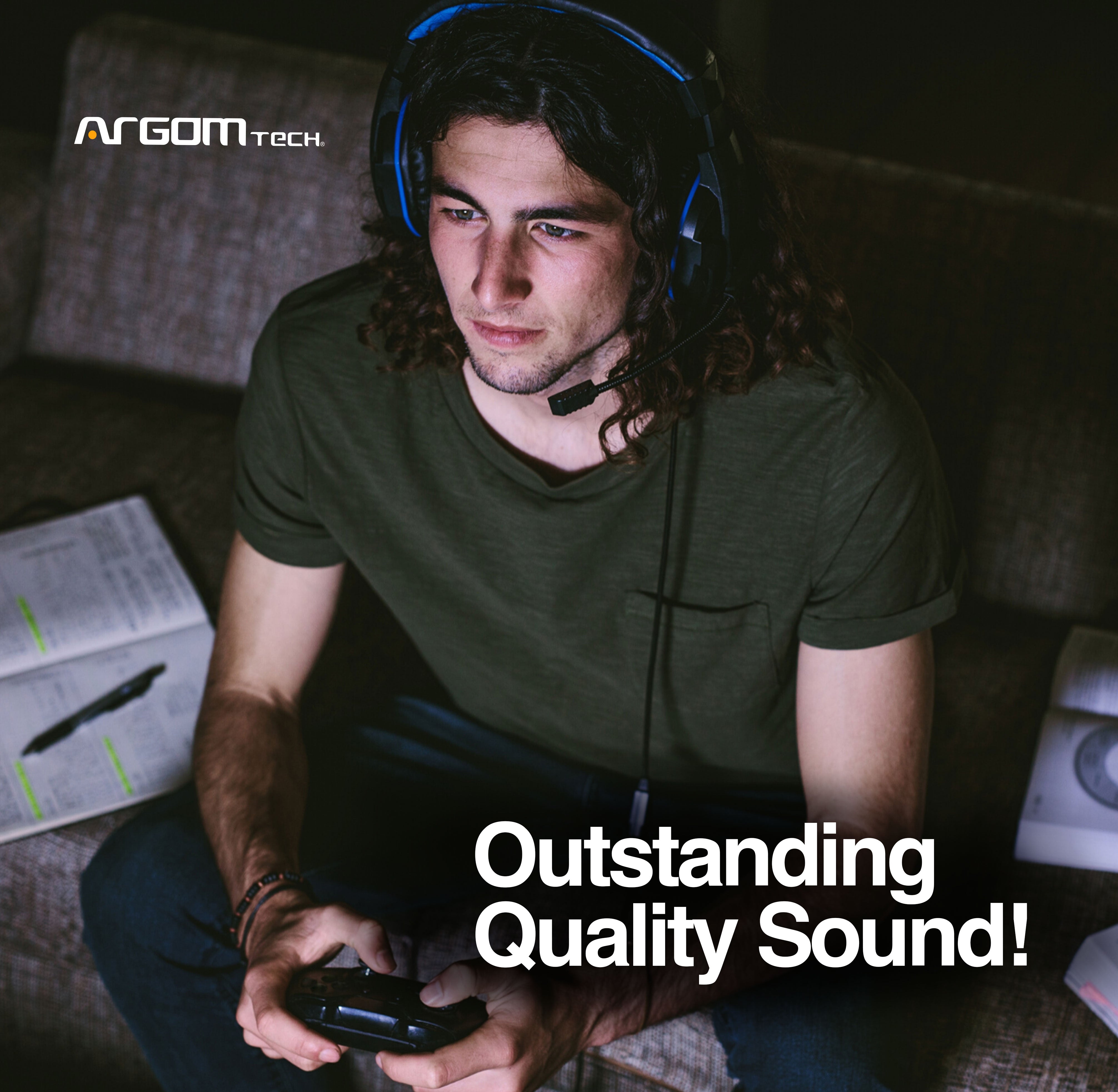 Combat Gaming Headset with Microphone - www.argomtech.com