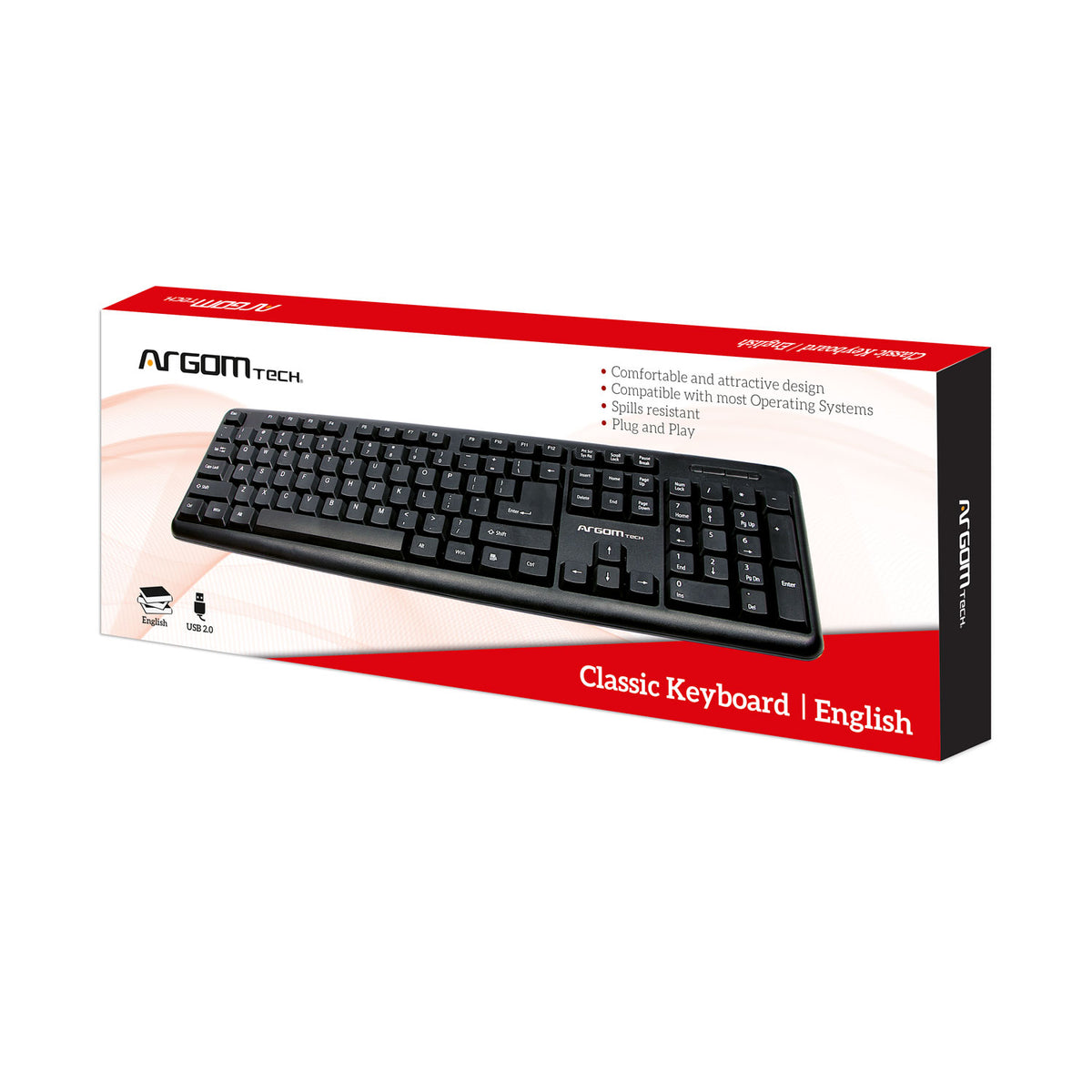Classic English Keyboard USB - www.argomtech.com