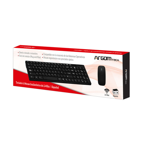 Classic Combo Spanish Wireless Keyboard & Mouse - www.argomtech.com