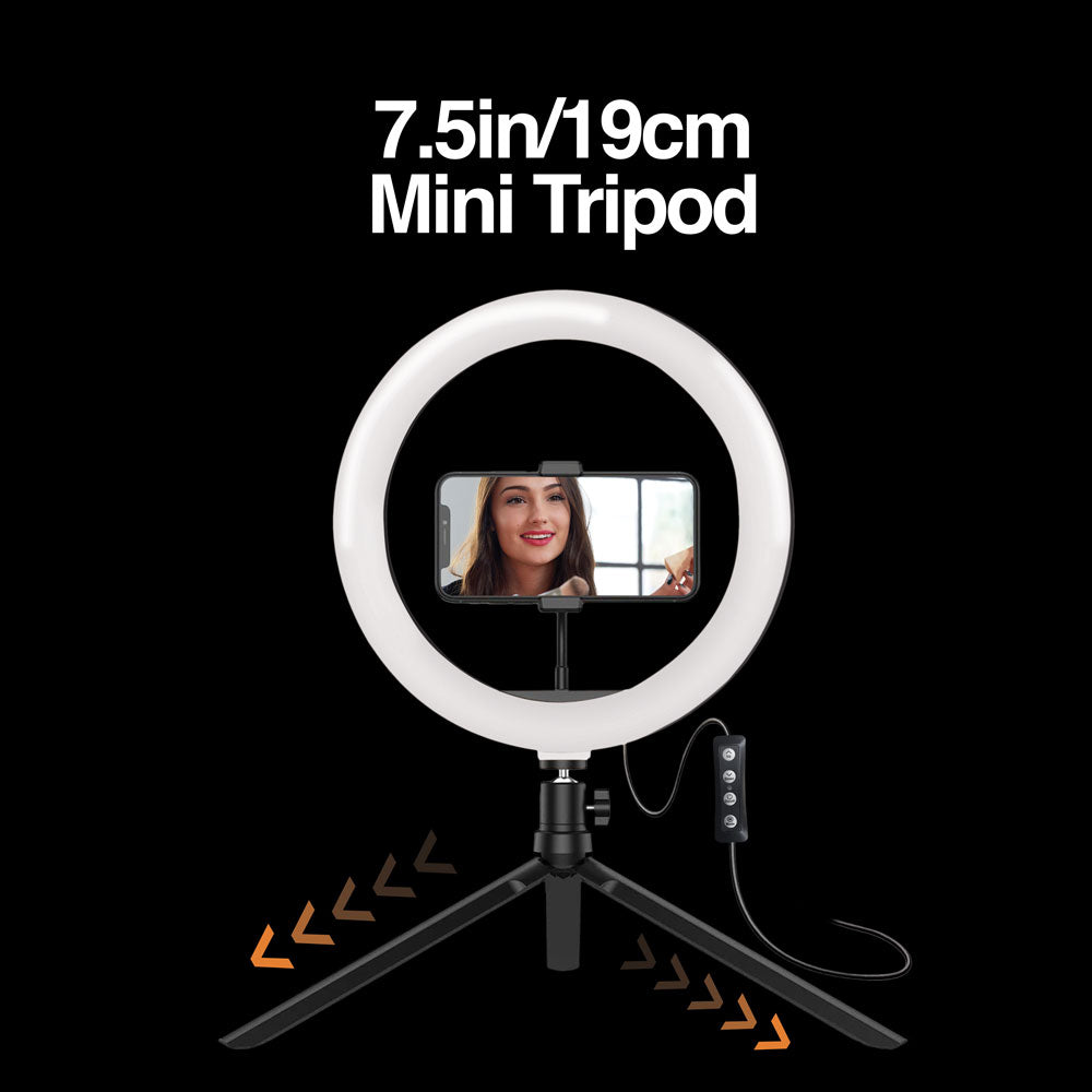 SpotLight 9315 8" LED Ring Light with Mini Tripod - www.argomtech.com
