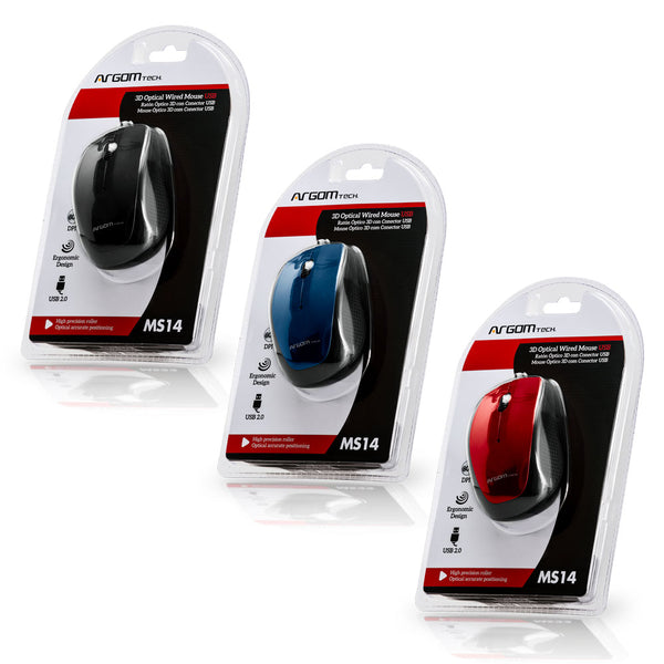 3D Optical Wired USB Mouse MS14 - www.argomtech.com
