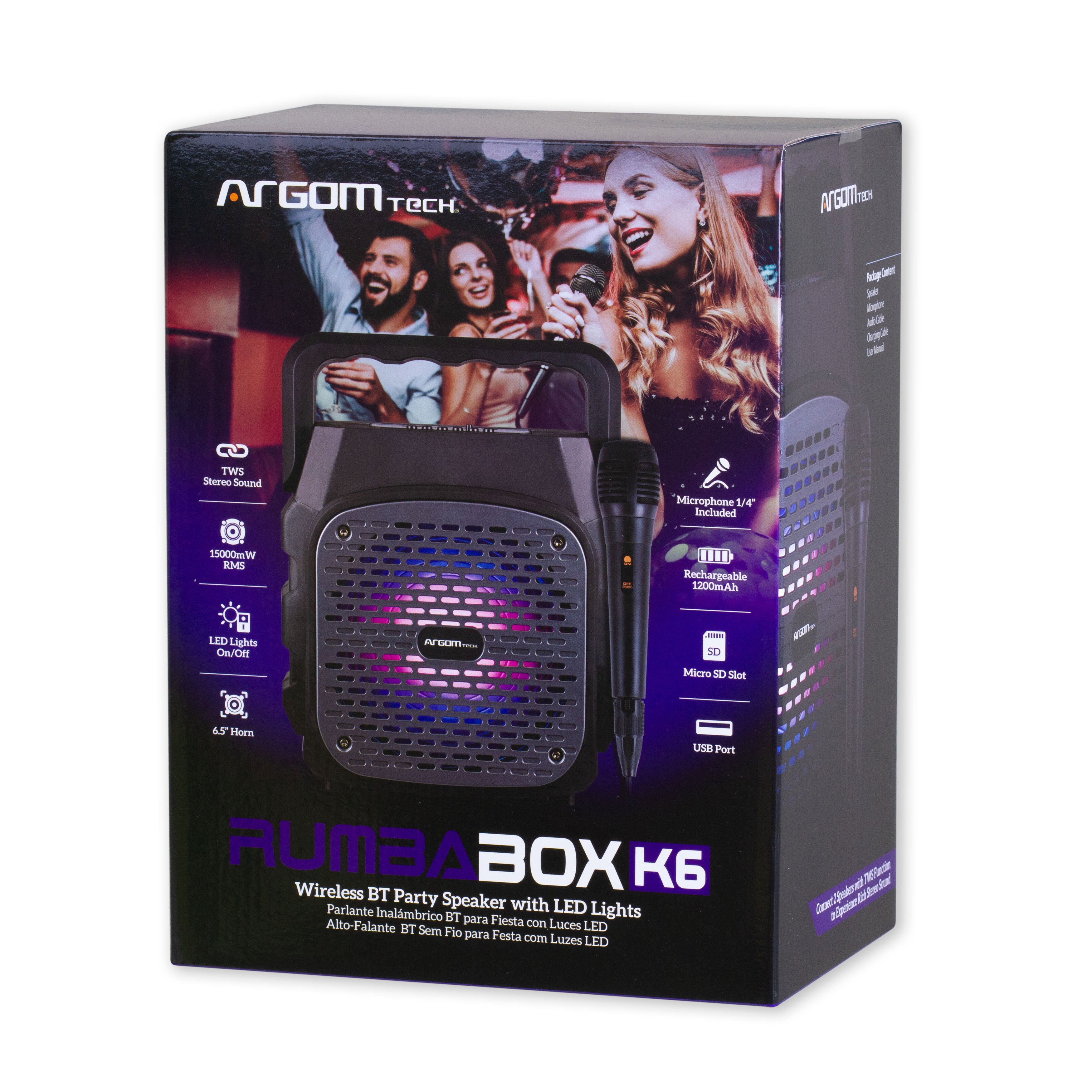 Rumba Box K6 TWS Wireless BT Speaker - www.argomtech.com