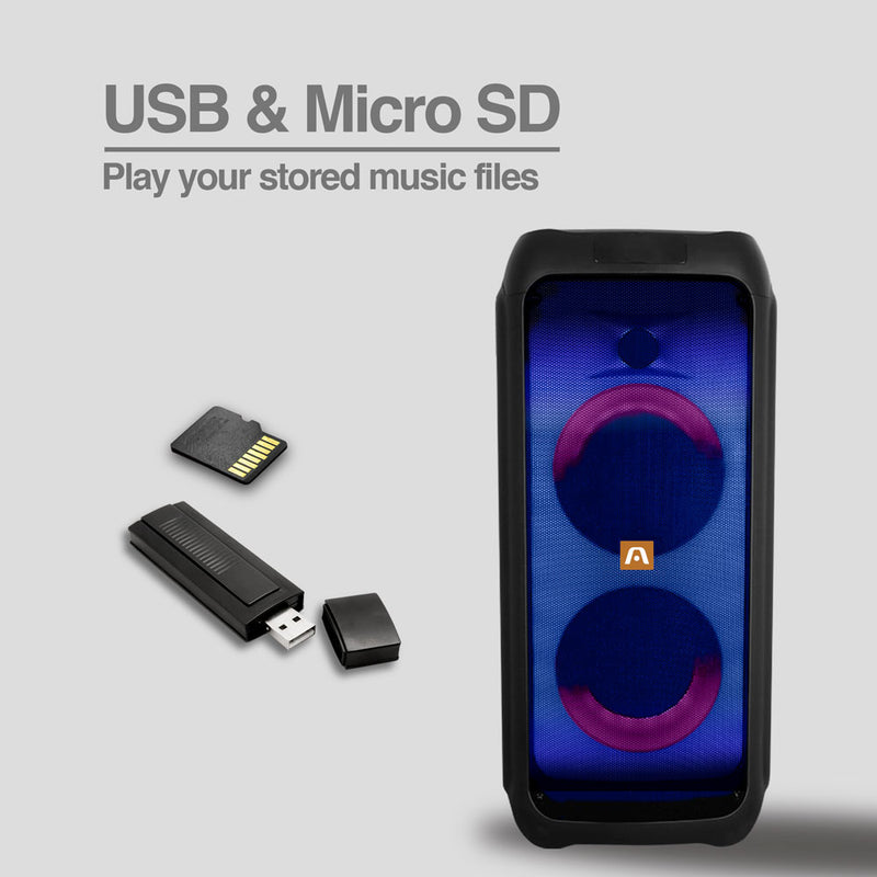 Rave 65 TWS Wireless BT Party Speaker with LED Lights - www.argomtech.com