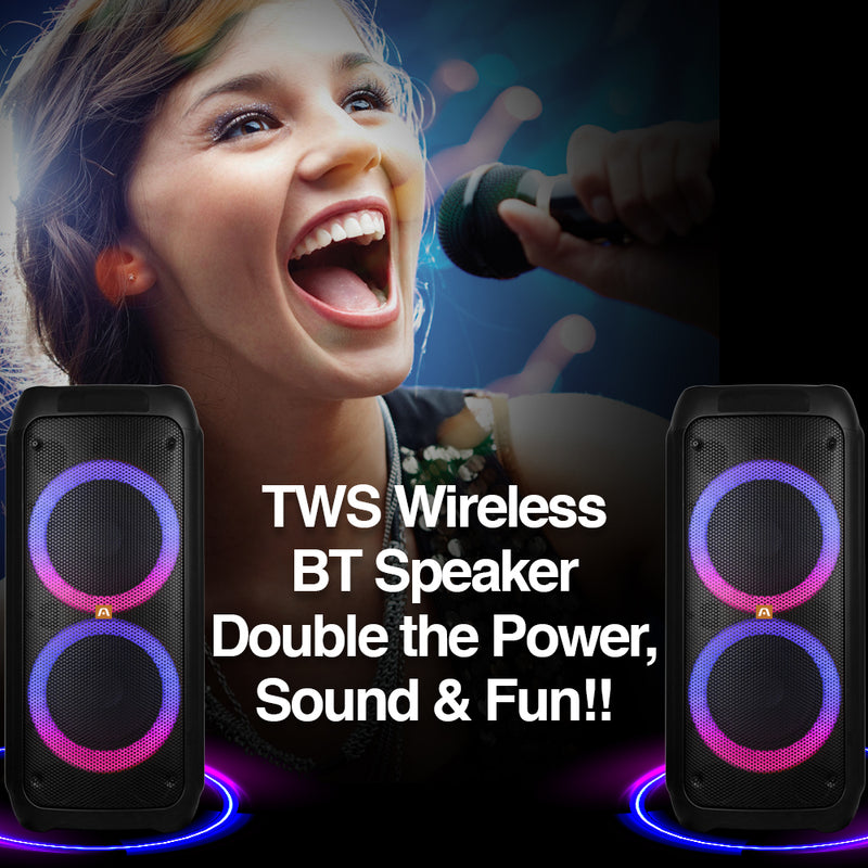 Rave 80 TWS Wireless BT Party Speaker with LED Lights - www.argomtech.com